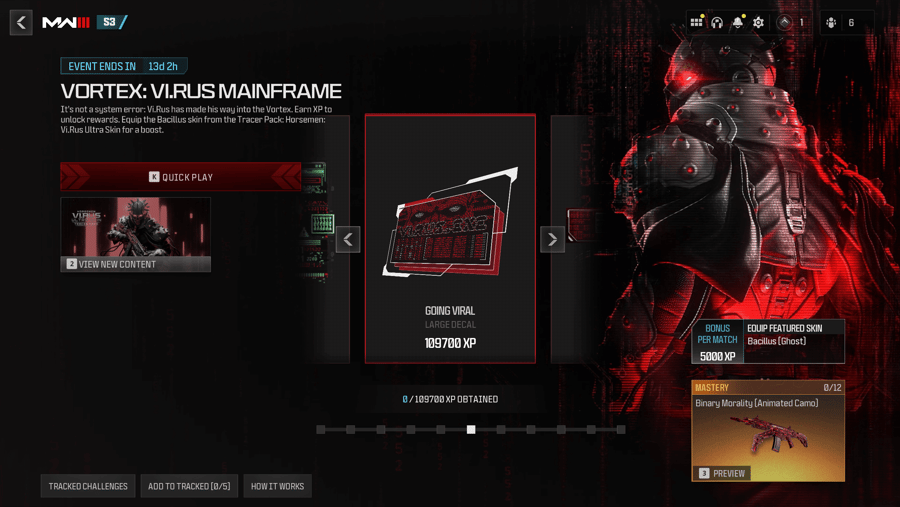 MW3 Vortex: Vir.Rus Mainframe Event Challenges Boost - Buy Modern ...