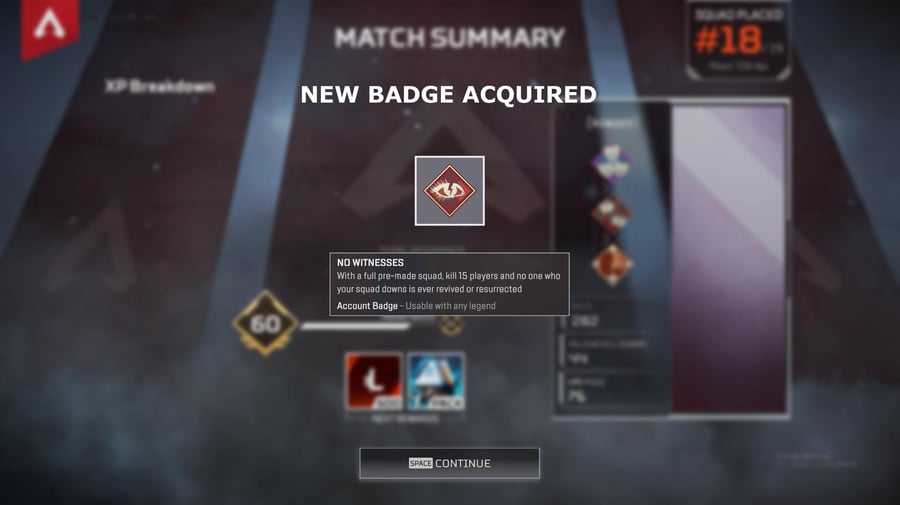 No Witnesses Badge, Apex Legends Achievement Boosting Service