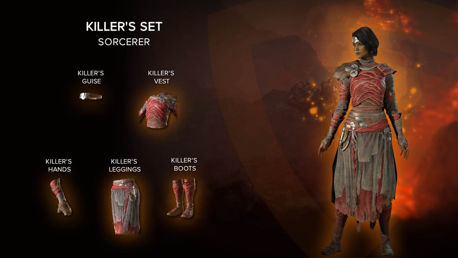 Buy Diablo 4 Killer's Set Armor, Cheap D4 Transmog for Sale at Overgear.com