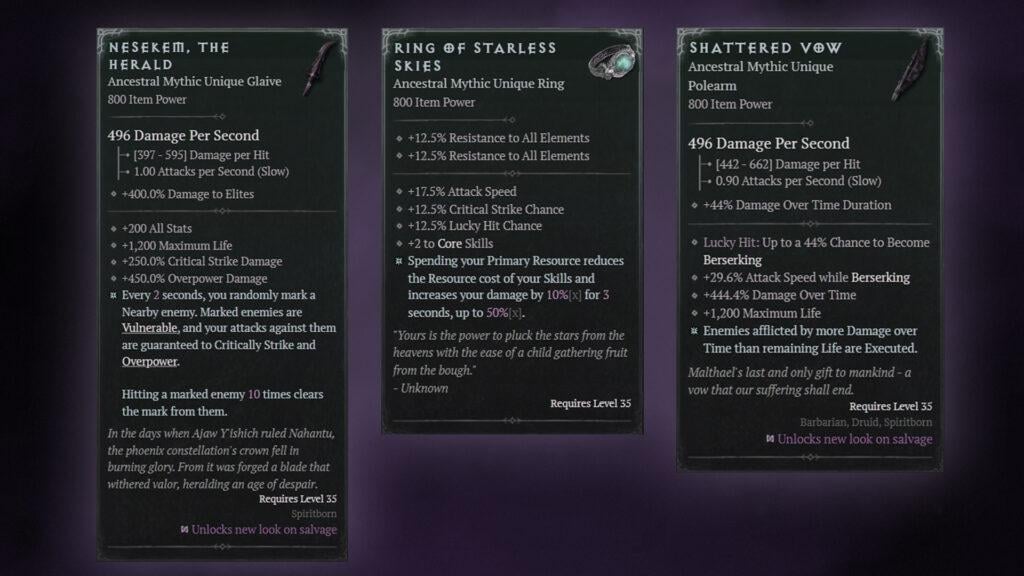 Diablo 4 Mythic Unique Crafting, Diablo IV How to Craft Mythic Uniques