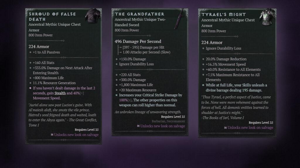 Diablo 4 Mythic Unique Crafting, Diablo IV How to Craft Mythic Uniques