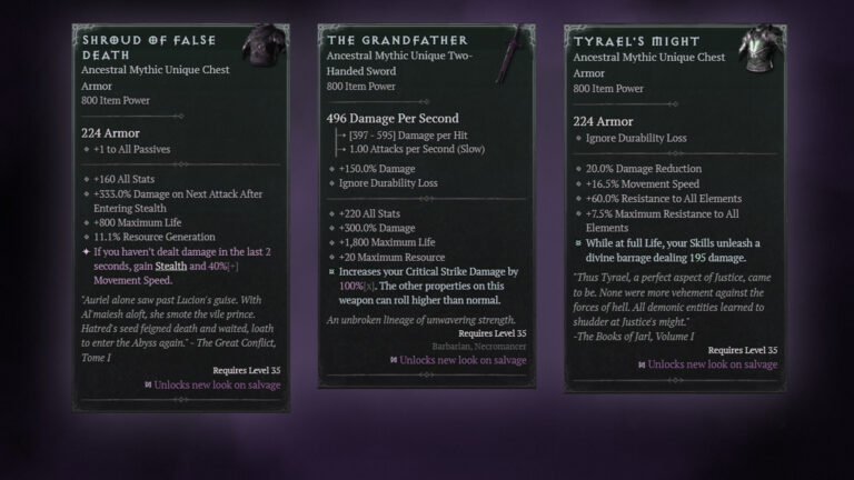 Diablo 4 Mythic Unique Crafting, Diablo IV How to Craft Mythic Uniques