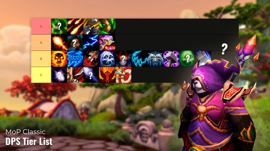 Mists of Pandaria Classic DPS Tier List, MoP Classic DPS Rankings