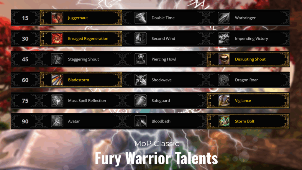MoP Classic Fury Warrior Guide, Mists of Pandaria Classic Fury Warrior