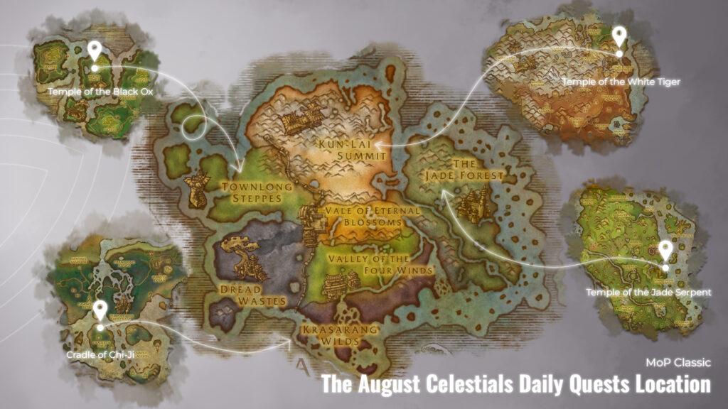 Все ежедневные задания в WoW Mists of Pandaria Classic: Награды и Локации