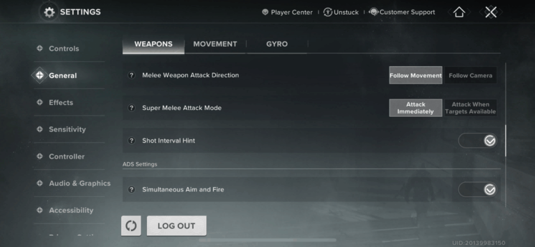 Destiny Rising Best Settings, Destiny Rising Top Settings for Mobile & PC