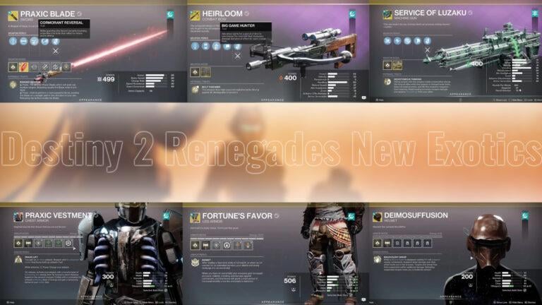 Destiny 2 Renegades Exotics, Destiny 2 How to Get Renegades Exotics