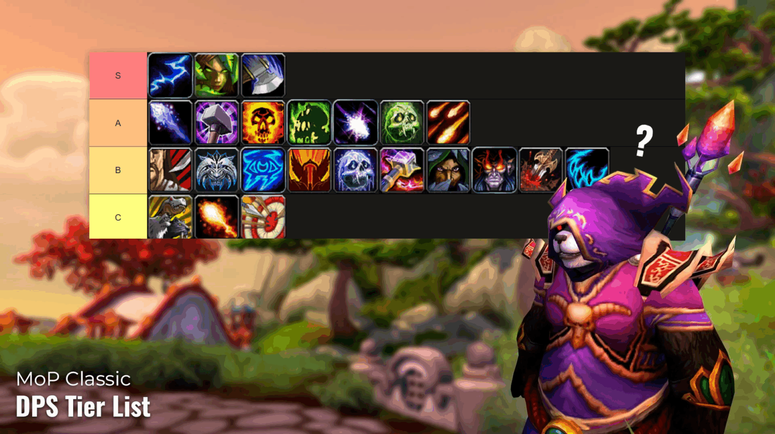 Mists of Pandaria Classic DPS Tier List, MoP Classic DPS Rankings